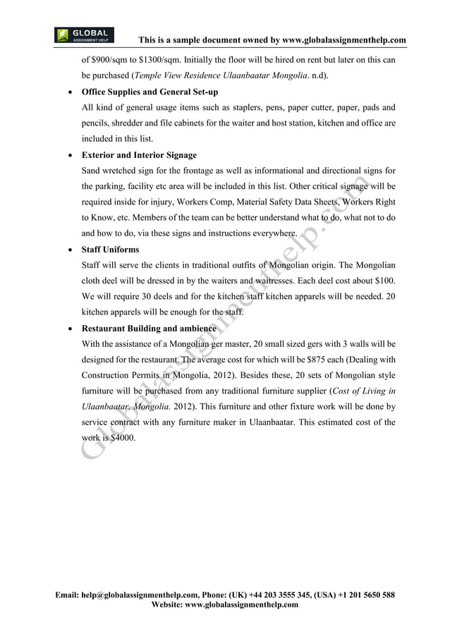 Business Plan Assignment Sample | PDF