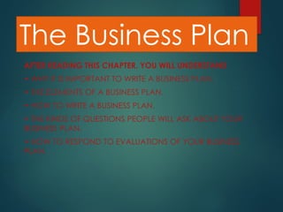 Business plan of Entrepreneurship Deqvelopment | PPT