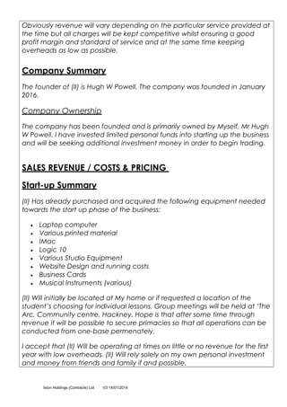 Business plan complete | DOC