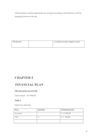 how to write a simple business plan | DOC | Retail Industry | Industries
