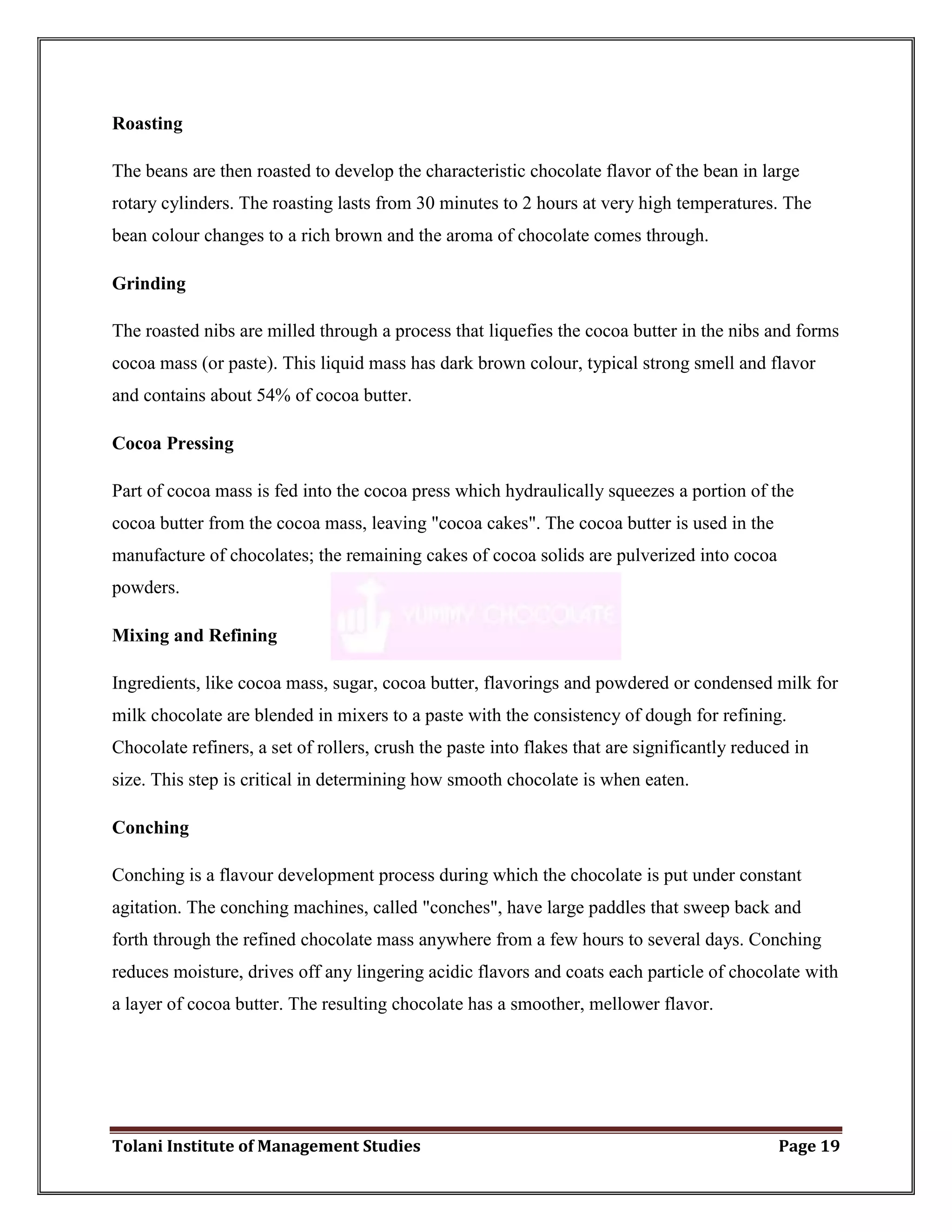 Business Plan for Starting a Chocolate Company | DOCX