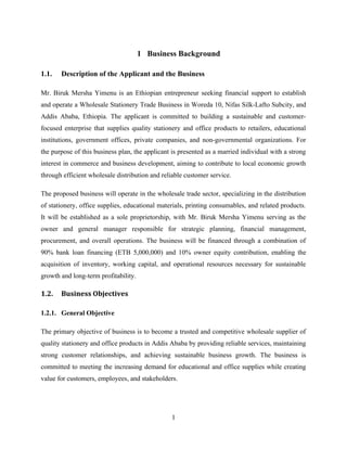 Business Plan for Wholesale Stationery, Paper and Paper Products Trade ...