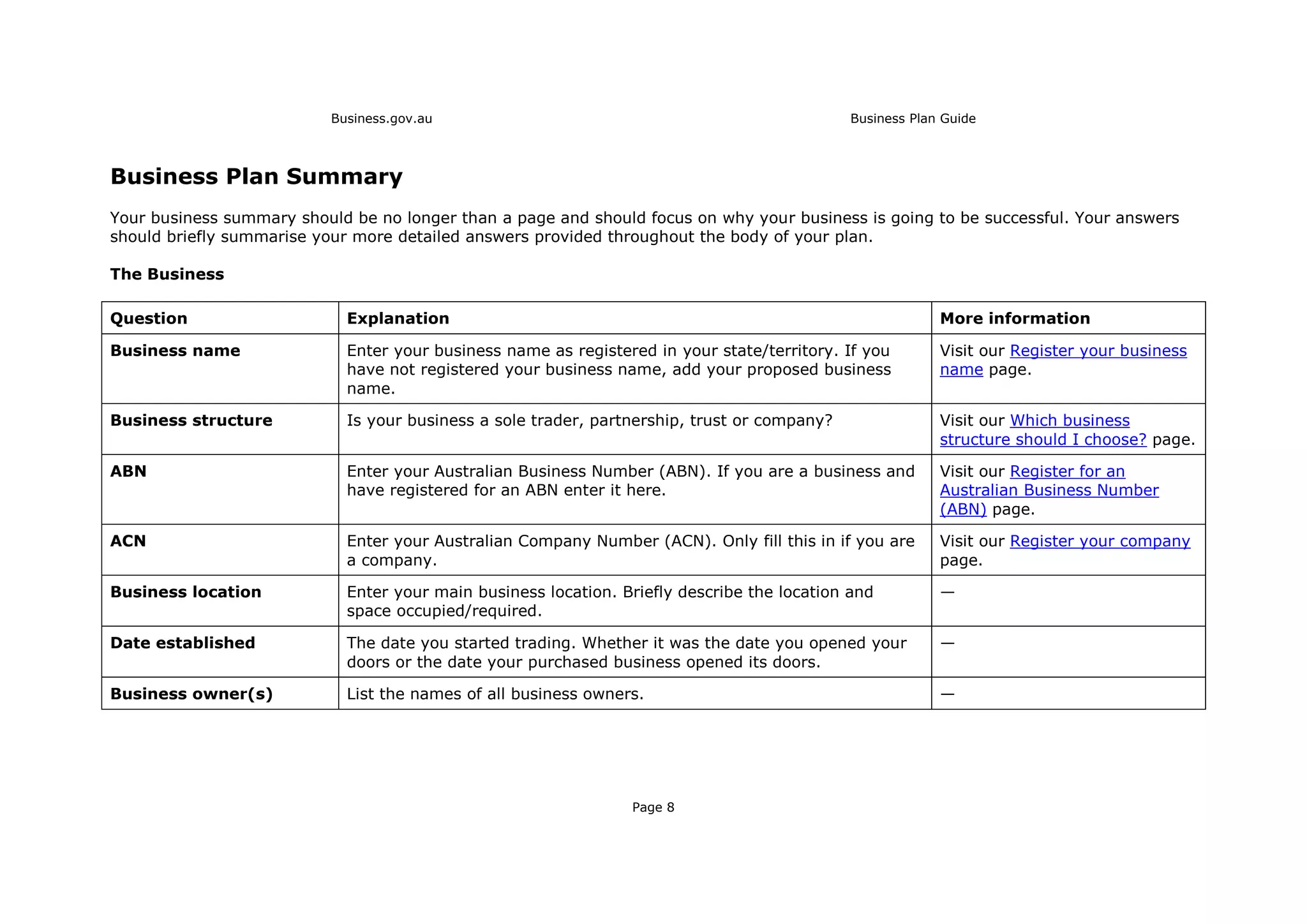 Business plan guide | PDF