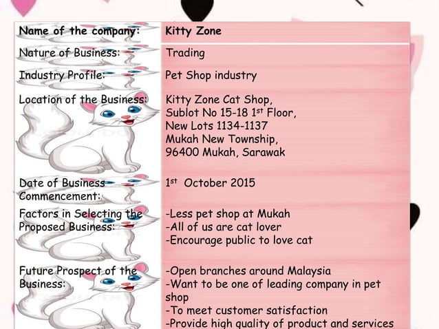 Example business plan (ENT) subject UITM | PPTX