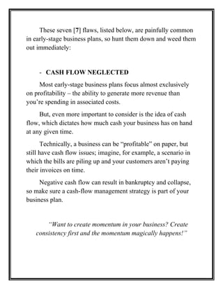 Business plan mistakes | PDF