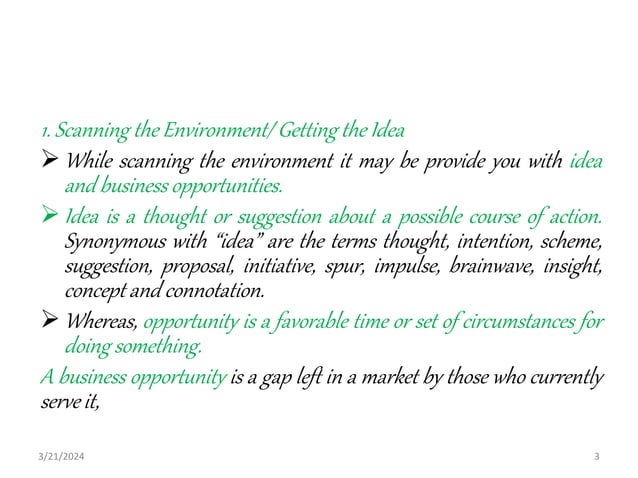 Entrepreneurship: Business planning Chapter Two | PPTX | Startups ...