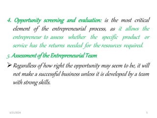 Entrepreneurship: Business planning Chapter Two | PPTX