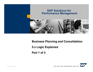 Business planning and consolidation 5.x%3a logic explained%2c part 1 | PDF