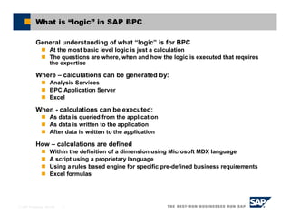 Business planning and consolidation 5.x%3a logic explained%2c part 1 | PDF