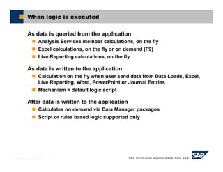 Business planning and consolidation 5.x%3a logic explained%2c part 1 | PDF