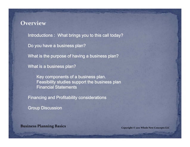 Business planning basics for hm educators pwp | PDF | Business ...