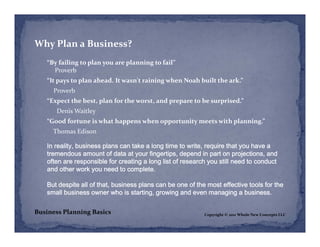 Business planning basics for hm educators pwp | PDF | Business ...