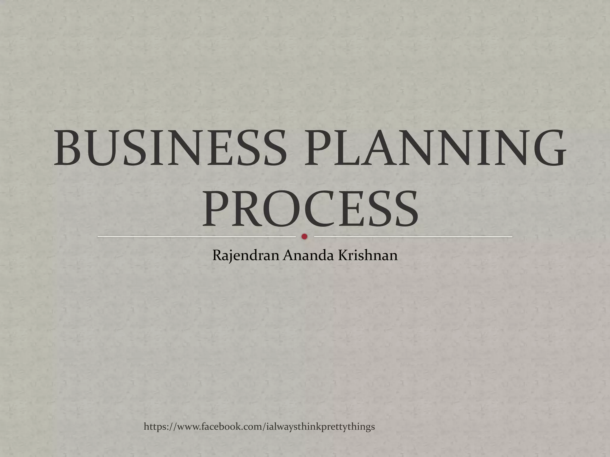 Business planning process | PPTX