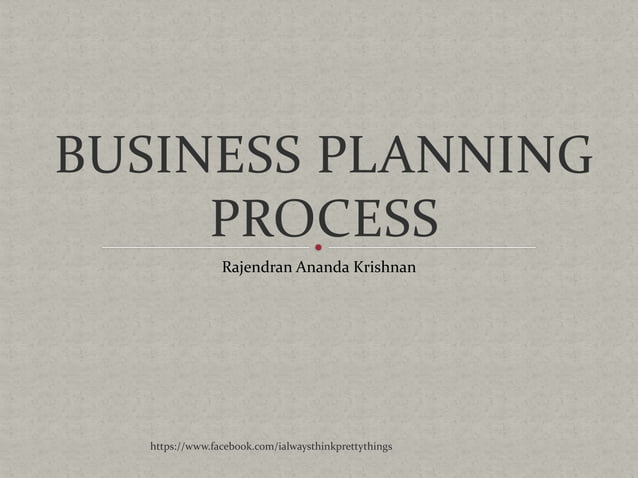 Business planning process | PPTX