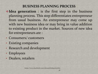 Business Planning Process