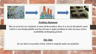 Business plan of plastic brick | PPTX
