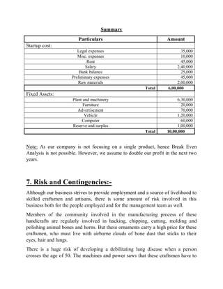 Business plan on exquisite handicraft | PDF