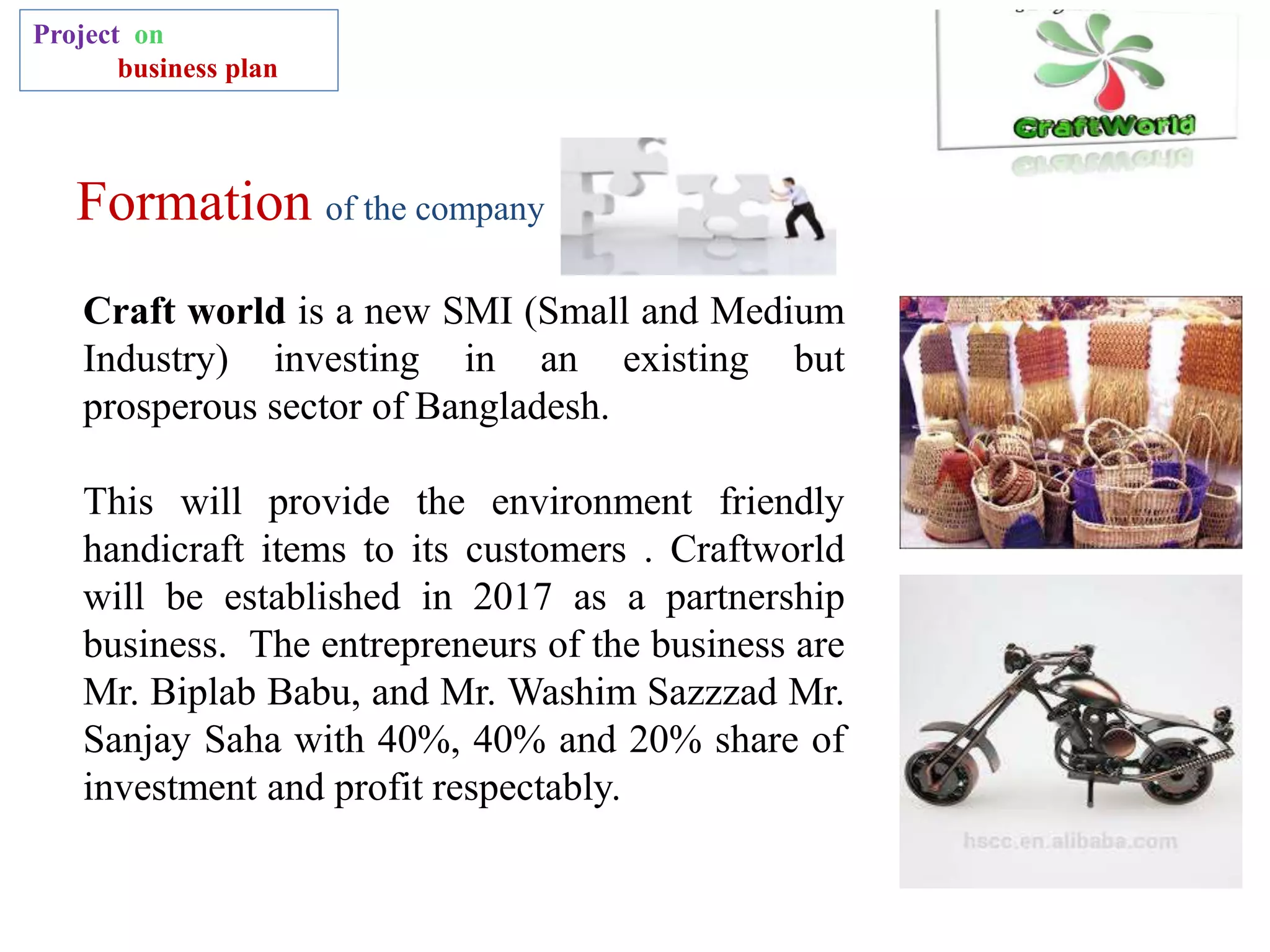 Business plan on handicraft | PPTX