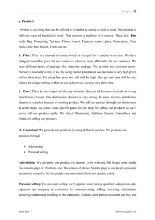 Business plan on handicraft .. doc | PDF