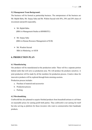 Business plan on handicraft .. doc | PDF