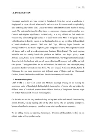 Business plan on handicraft .. doc | PDF