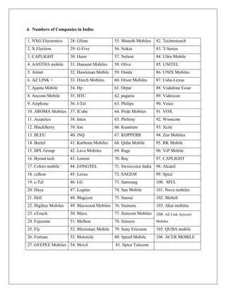 Business plan on mobile store by ROAR group | DOCX