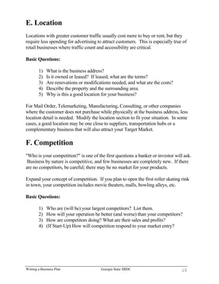 Business plan outline | PDF