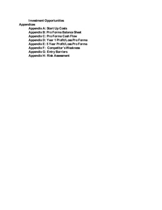 Business Plan Outline Sample | PDF