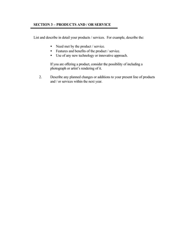 Business Plan Outline Sba | PDF