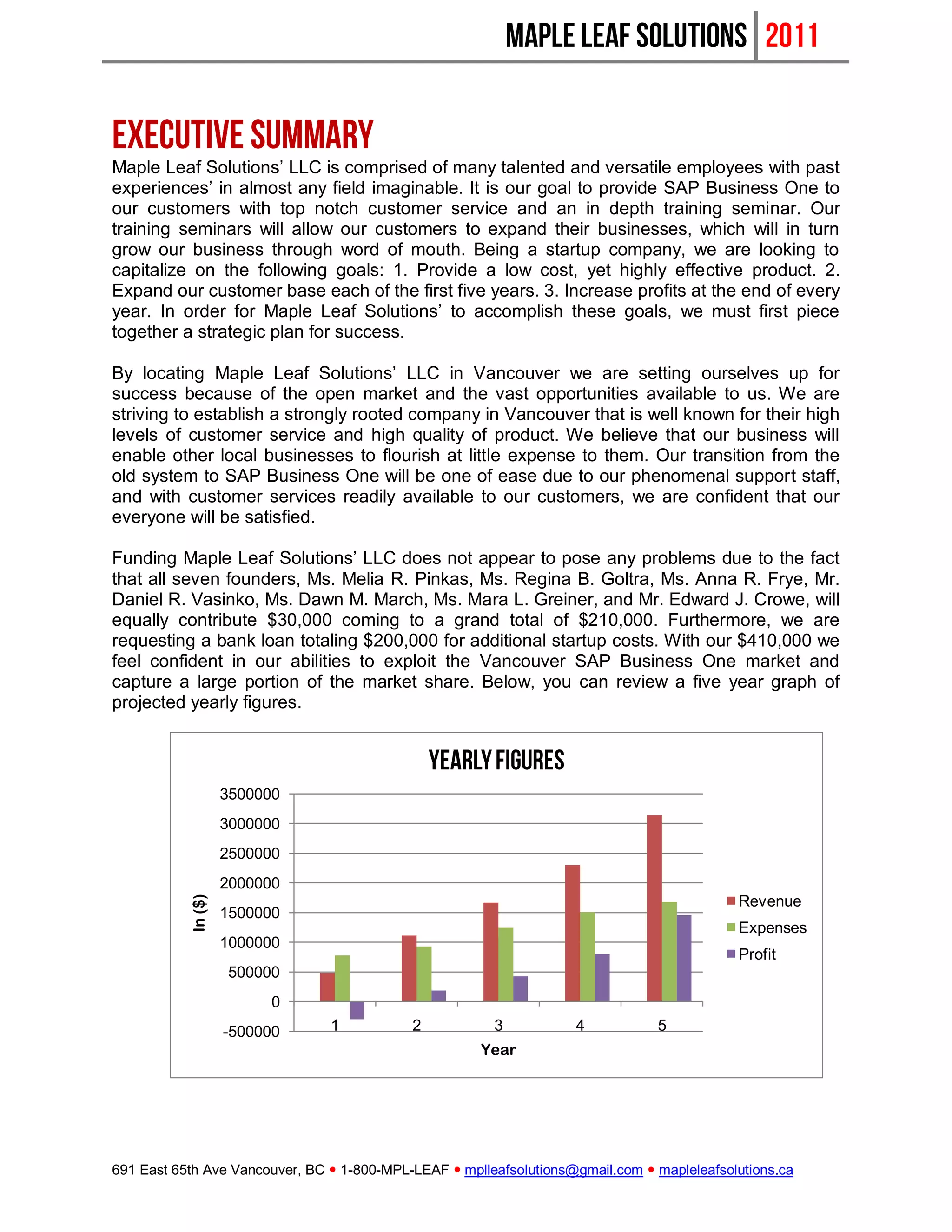 MIS SAP Business Plan | PDF