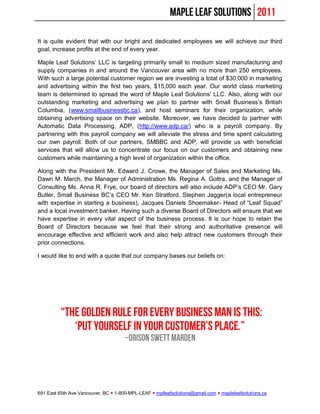 MIS SAP Business Plan | PDF