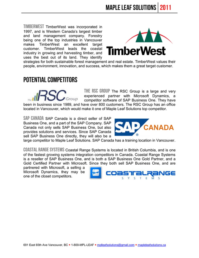 MIS SAP Business Plan | PDF