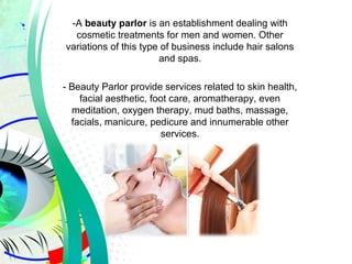 Business Plan Presentation- " Beauty Salon Parlor " | PPT