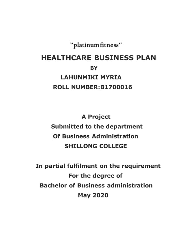 BUSINESS PLAN PROJECT SAMPLE | DOCX