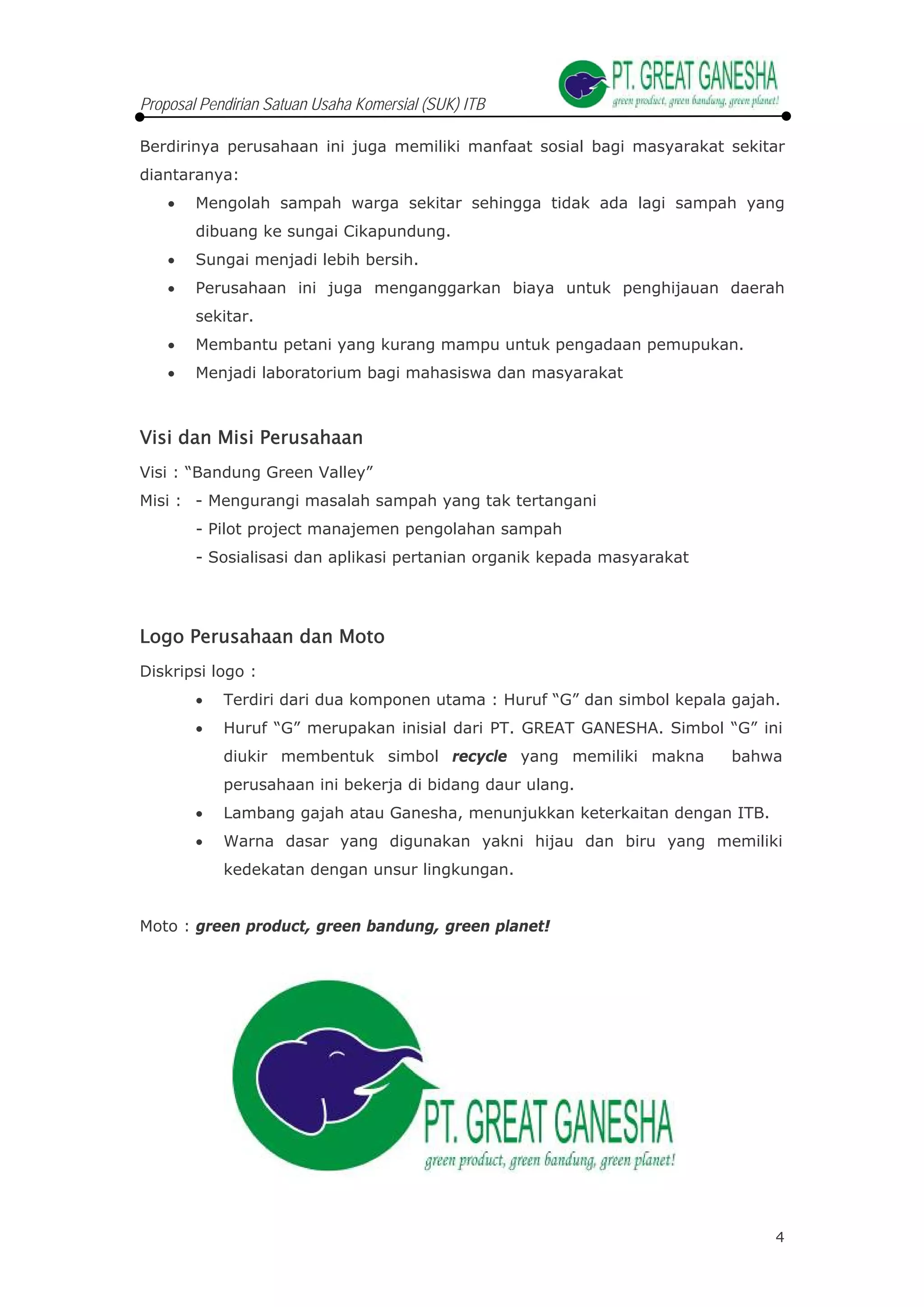 Business plan rumah pengolahan sampah | PDF