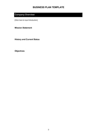 Business plan template | DOC