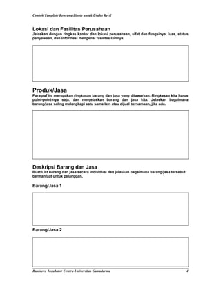 Business plan template | PDF