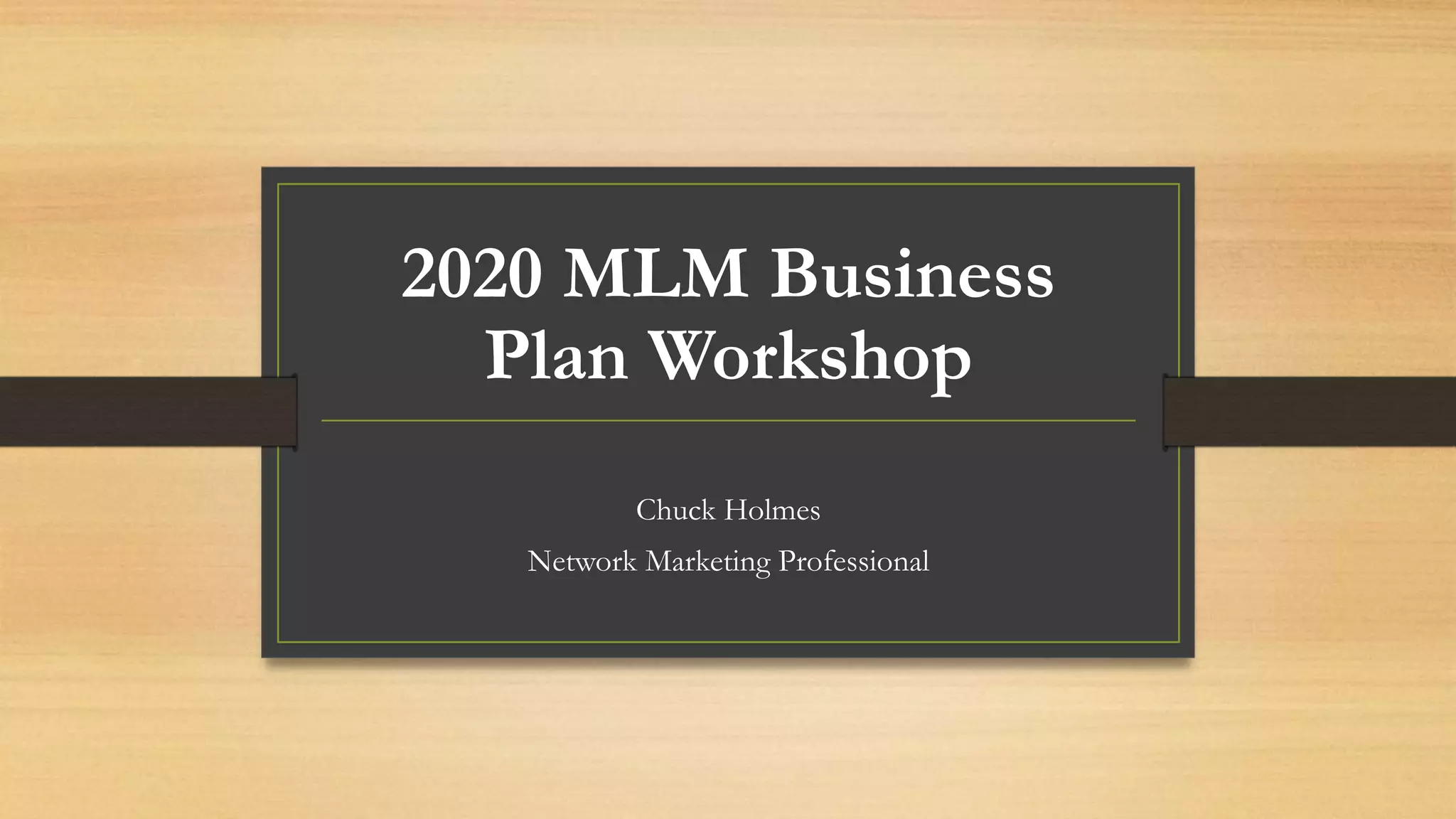 How to Create Your MLM Business Plan | PPTX
