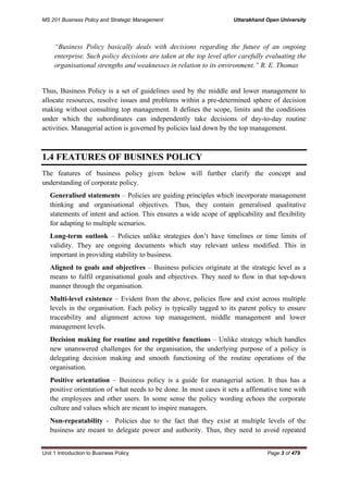 Business policy concept,examples,synergy | PDF | Business | Business ...