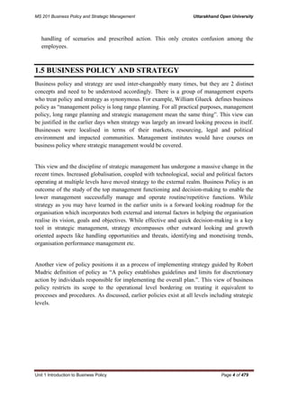 Business policy concept,examples,synergy | PDF | Business | Business ...