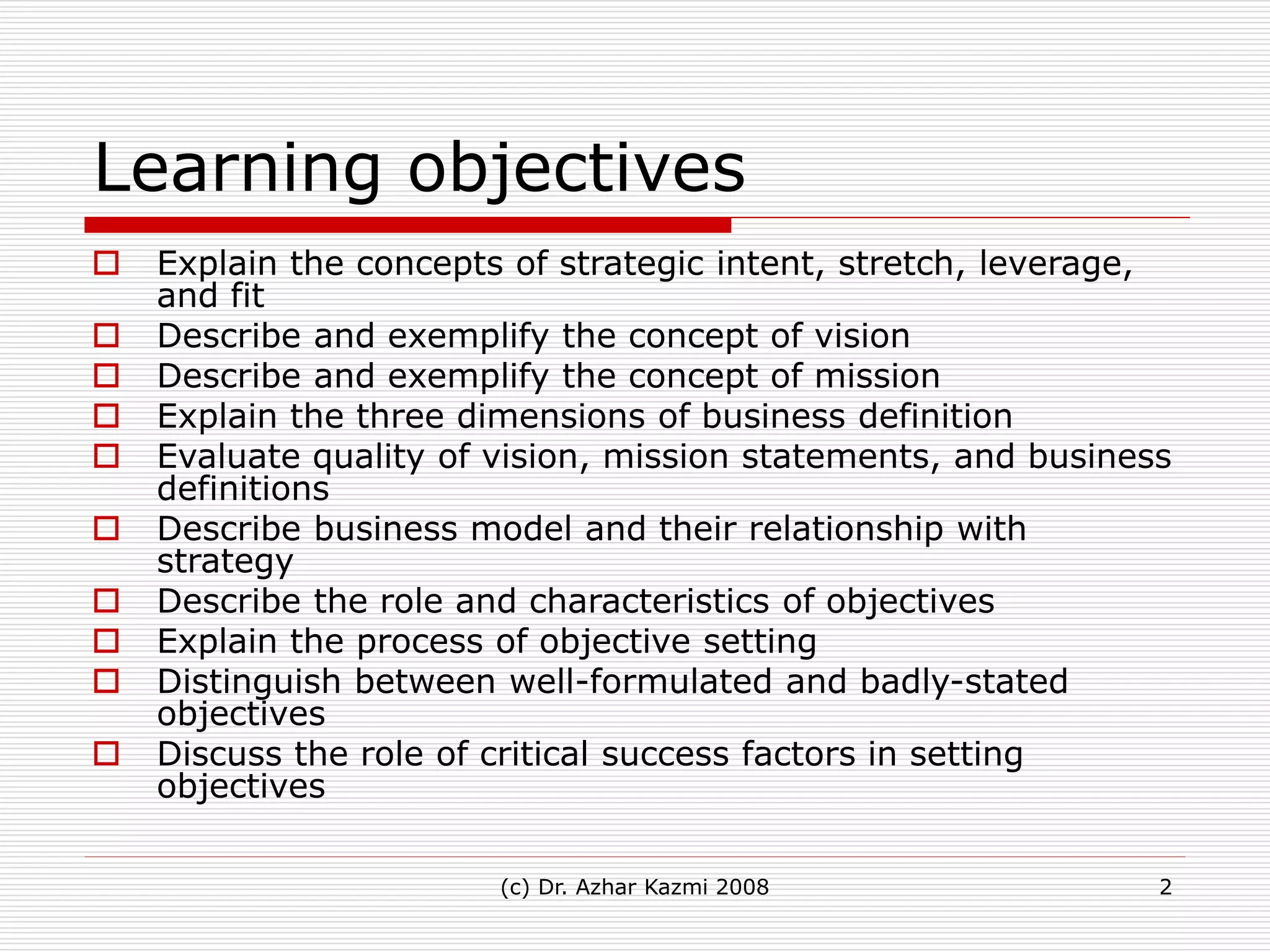 Business policy 2 hierarchy of strategic intent | PPT