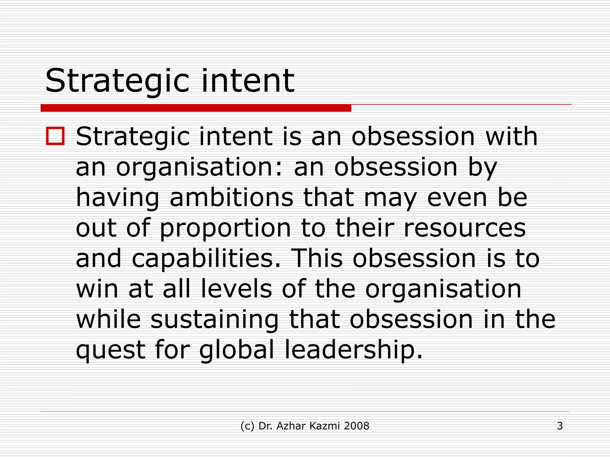 Business policy 2 hierarchy of strategic intent | PPT