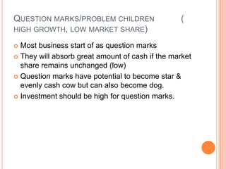 BCG matrix with example | PPTX