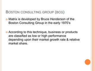 BCG matrix with example | PPTX