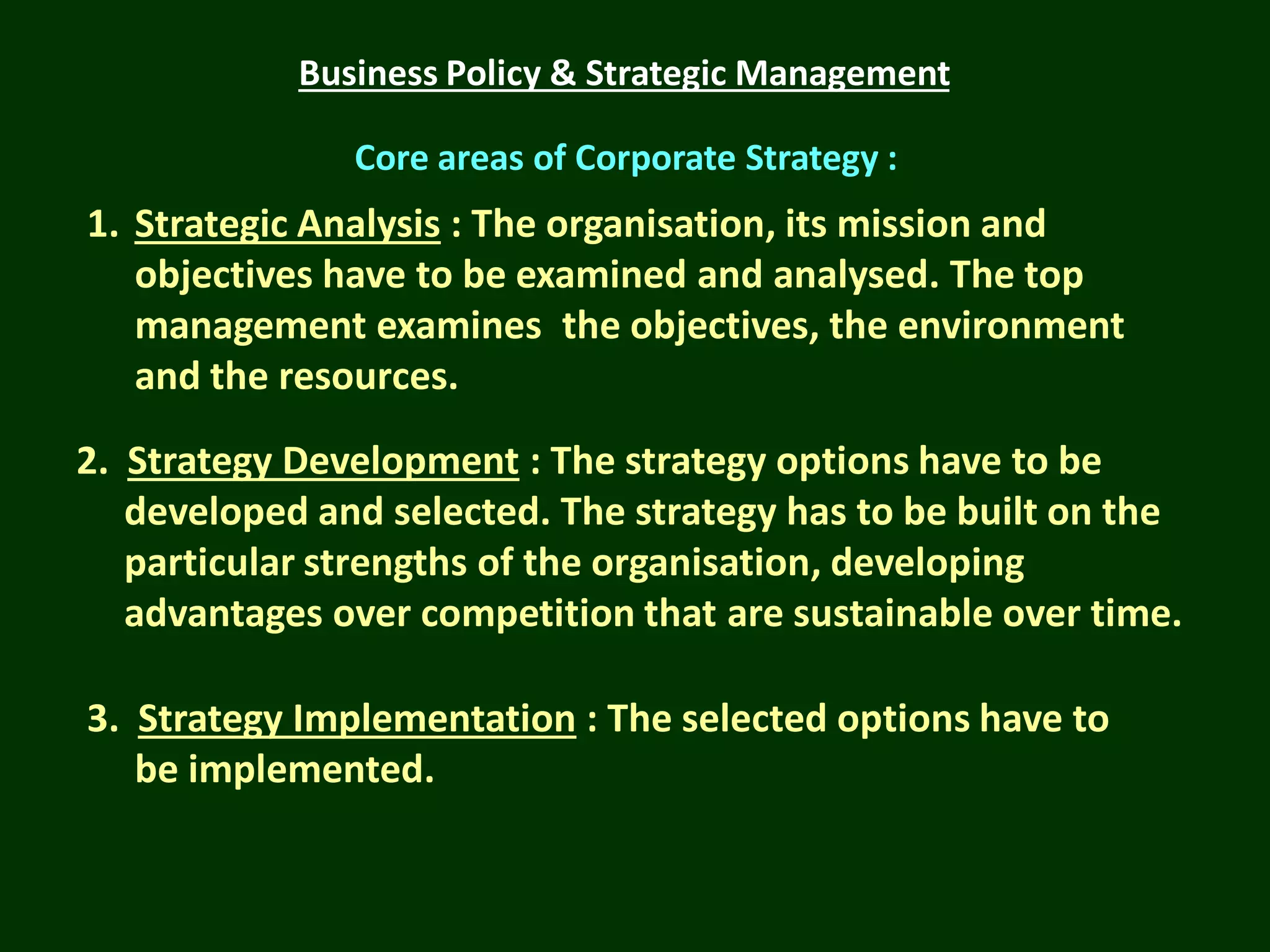 Business policy & strategic management | PDF