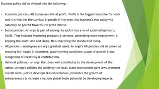 Business policy unit 1 | PPTX