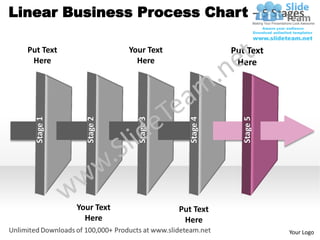 Business power point templates 5 phase diagram ppt linear process chart ...
