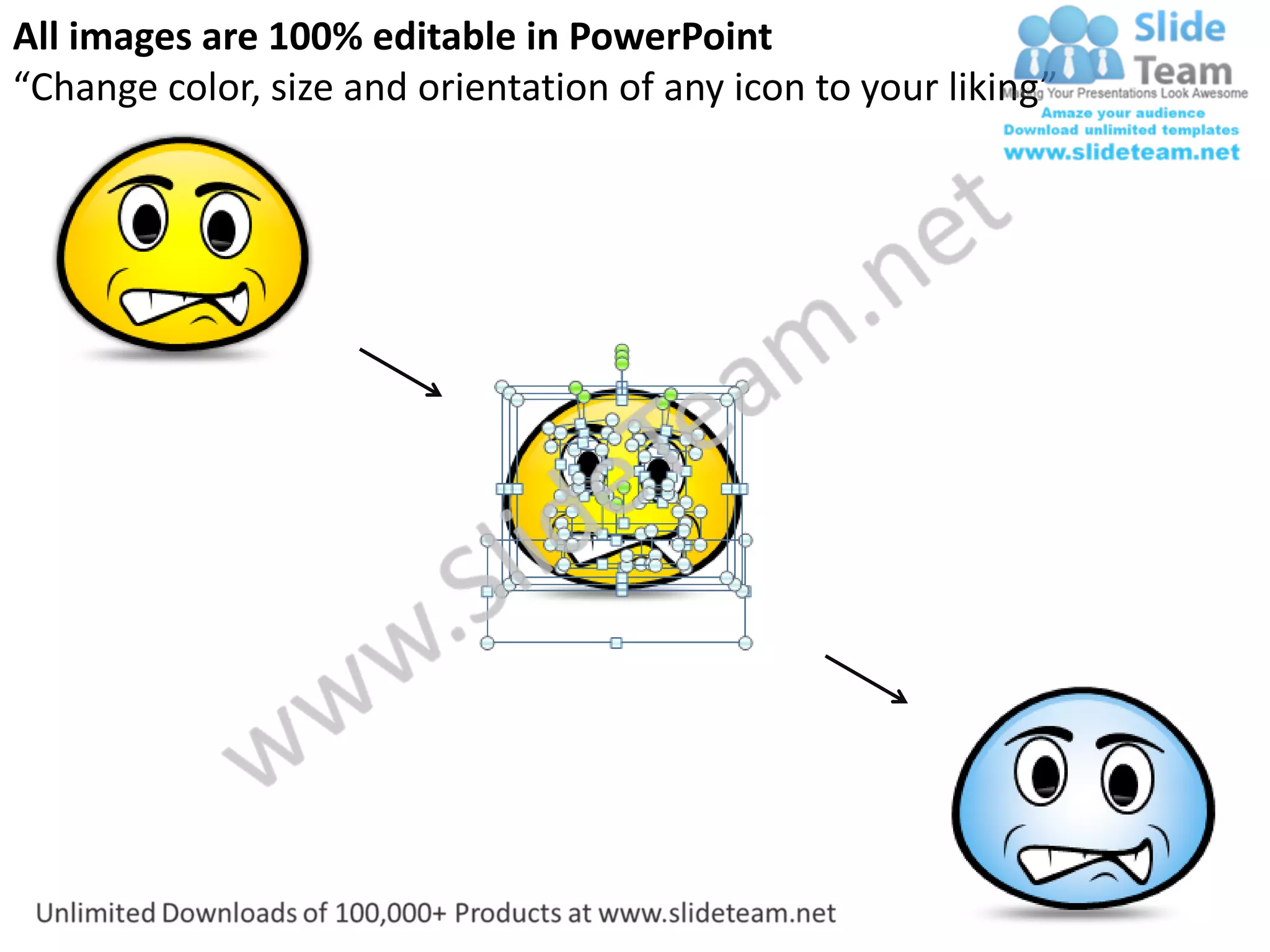Business power point templates emoticon showing angry face sales ppt ...