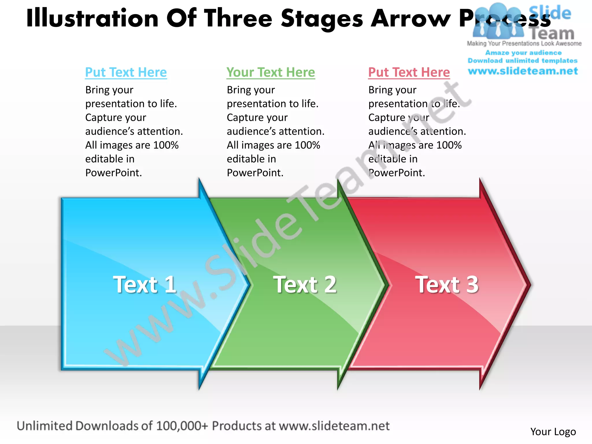 Business power point templates illustration of three state diagram ppt ...