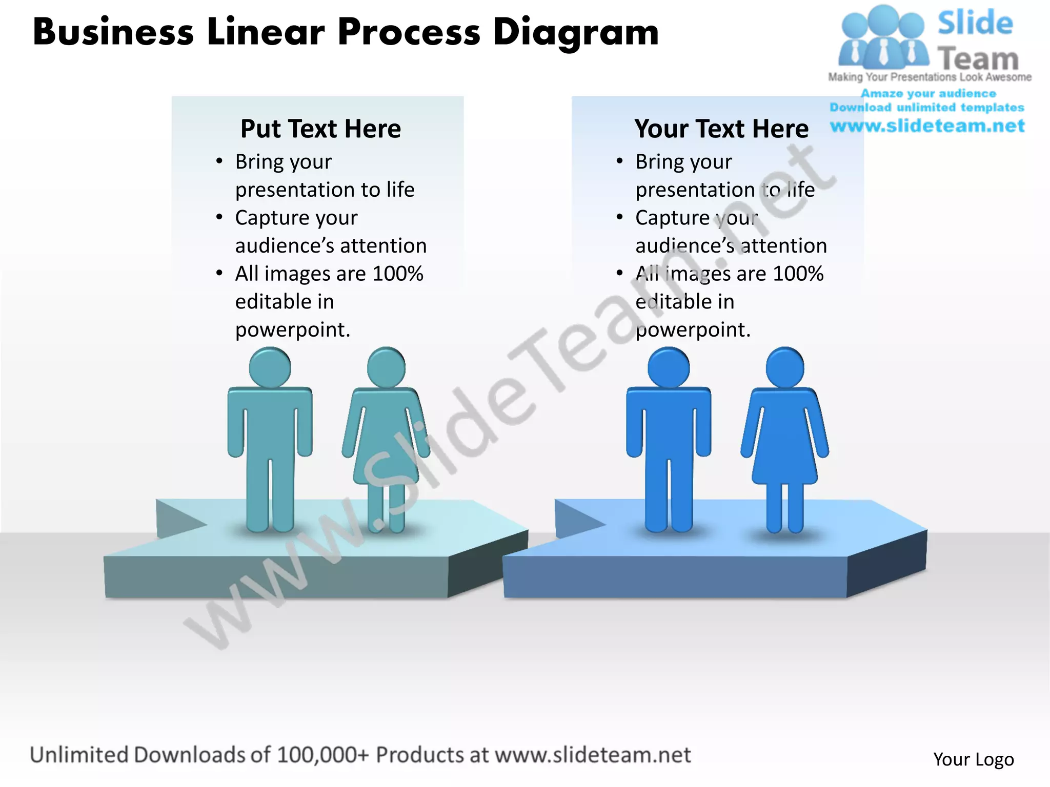 Business power point templates linear process diagram 0812 sales ppt ...